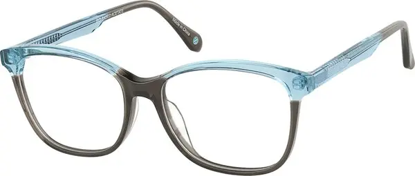 Zenni Vintage Rectangle Full Rim Frame - Gray