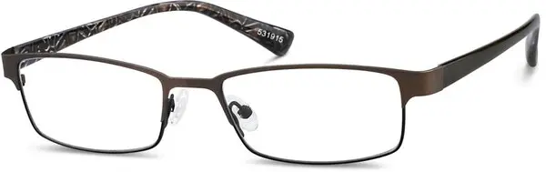 Zenni Classic Rectangle Full Rim Eyeglasses - Brown