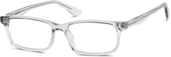 Zenni Classic Rectangle Full Rim Eyeglasses - Translucent
