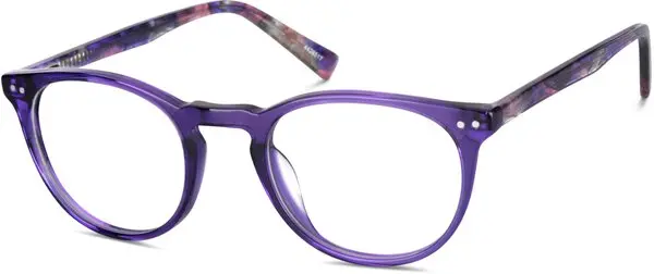 Zenni Round Eyeglasses Full Rim Frame - Grape