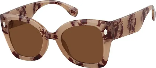 Zenni Oversized Cat-eye Sunglasses - Pattern