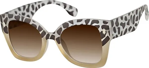 Zenni Oversized Cat-eye Sunglasses - Pattern