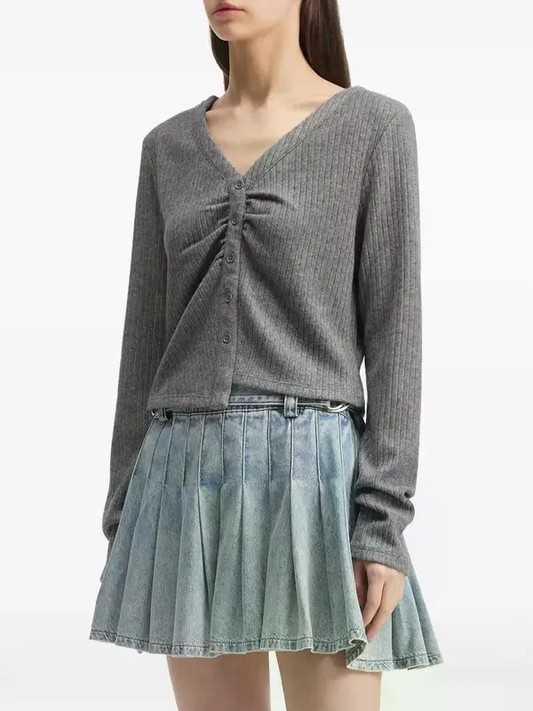 B+AB Ribbed Buttoned Cardigan