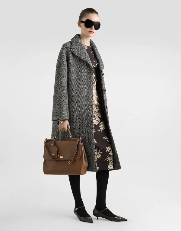 Dolce & Gabbana Long Chevron Coat