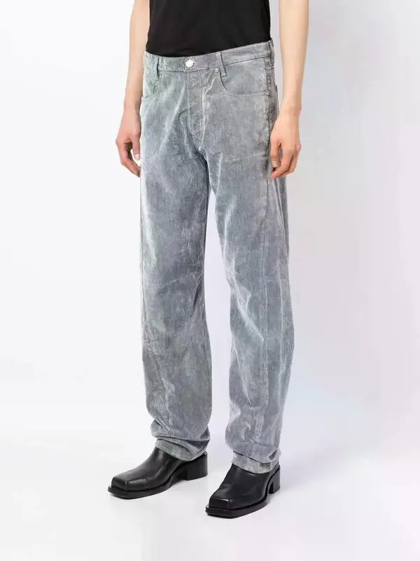 TRUSSARDI Bleached-effect Straight-leg Jeans