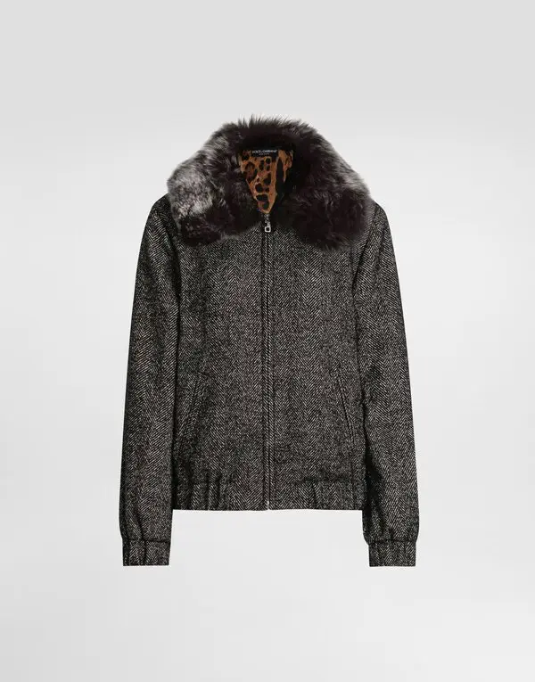 Dolce & Gabbana Chevron Wool Jacket - Multicolor