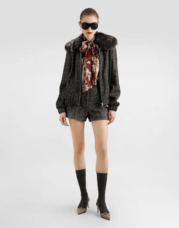 Dolce & Gabbana Chevron Wool Jacket - Multicolor