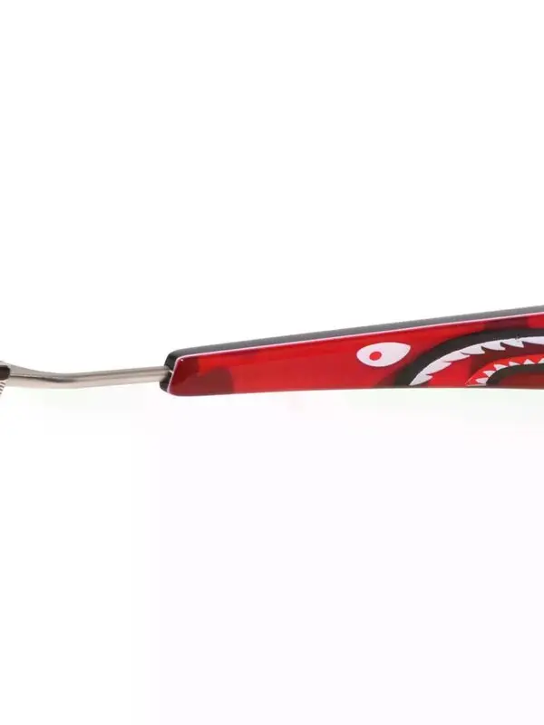 A BATHING APE Shark-patterned Eyeglasses
