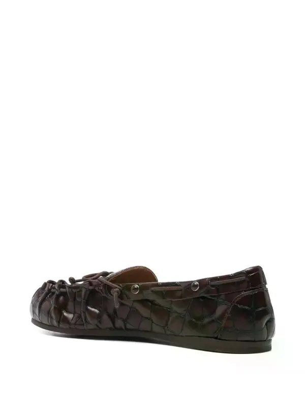 P.a.r.o.s.h Crocodile-effect Loafers