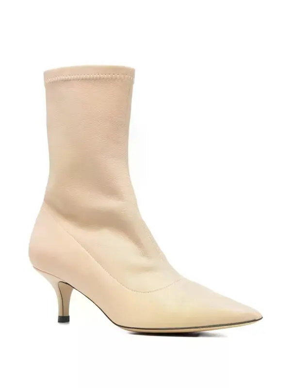 P.a.r.o.s.h Pointed-toe Sock Boots - Neutrals
