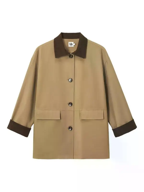 B+AB Corduroy-collar Cotton Coat
