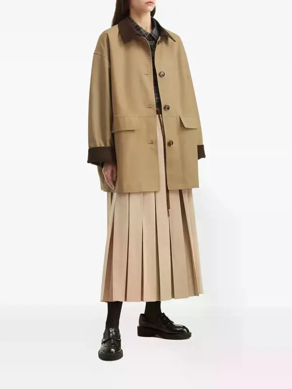 B+AB Corduroy-collar Cotton Coat