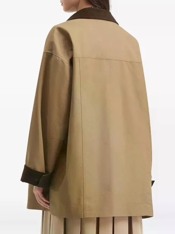 B+AB Corduroy-collar Cotton Coat