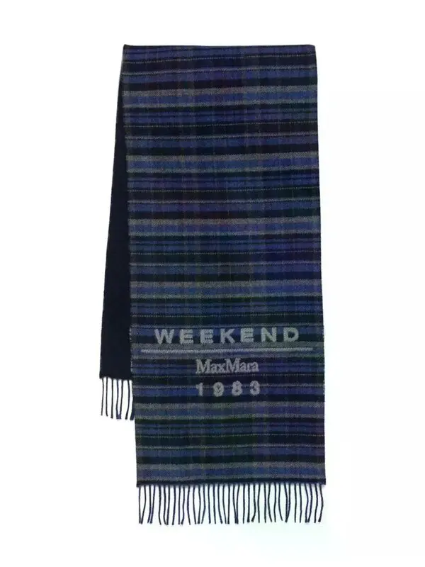 Max Mara Fringed Scarf - Blue