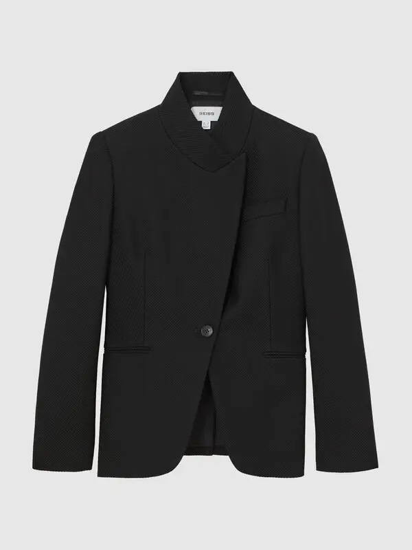 REISS Manon Wool-blend Wrapover Blazer