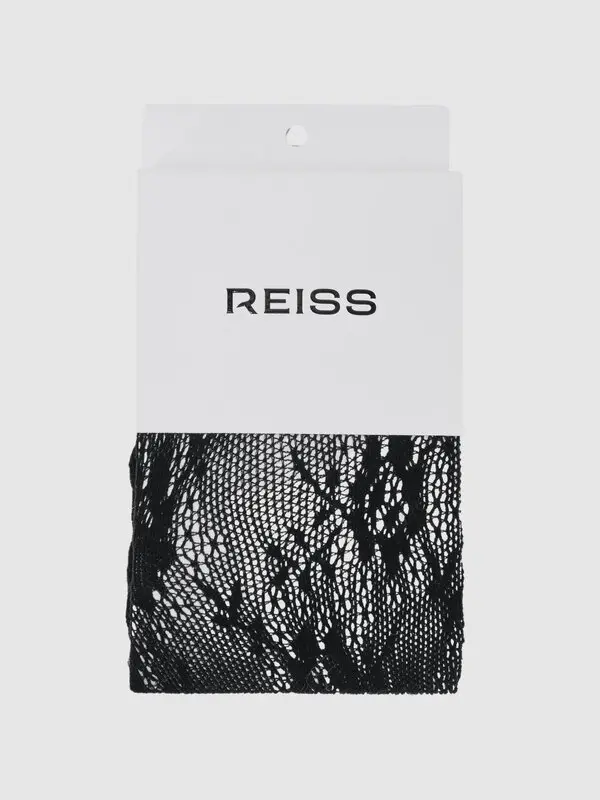 REISS Lara Floral Lace Tights