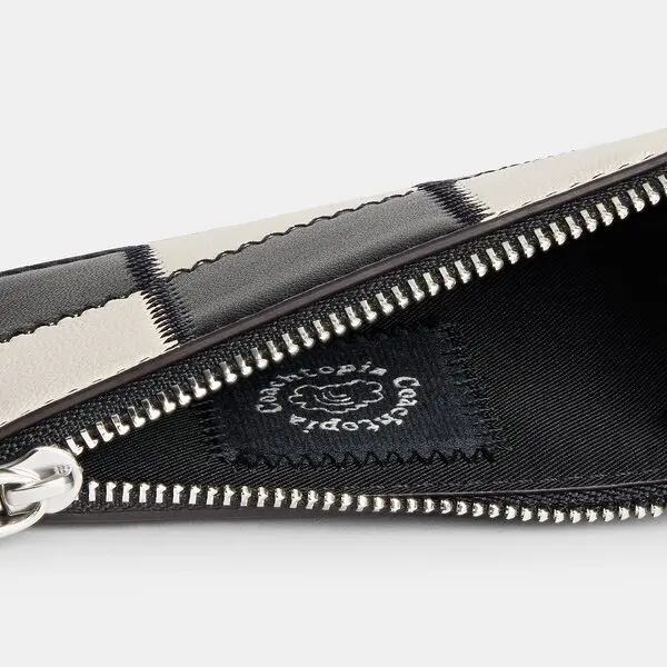COACHTOPIA Alter/ego Zip Card Case With Key Ring - Black/chalk