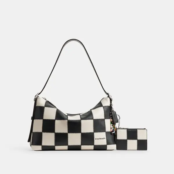 COACHTOPIA Alter/ego Zip Card Case With Key Ring - Black/chalk