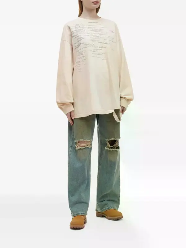 MINI CREAM Logo Long-sleeve Top