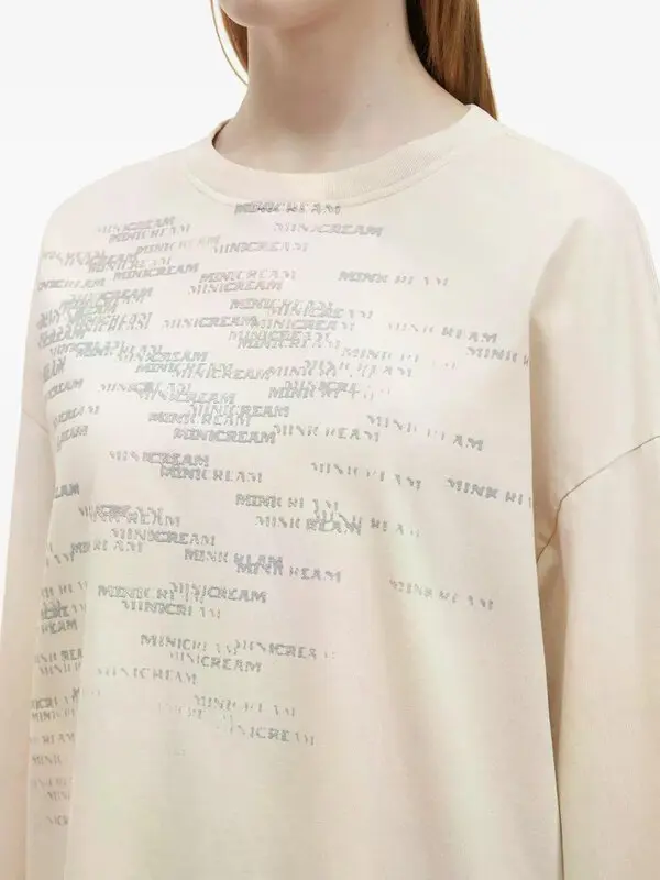 MINI CREAM Logo Long-sleeve Top