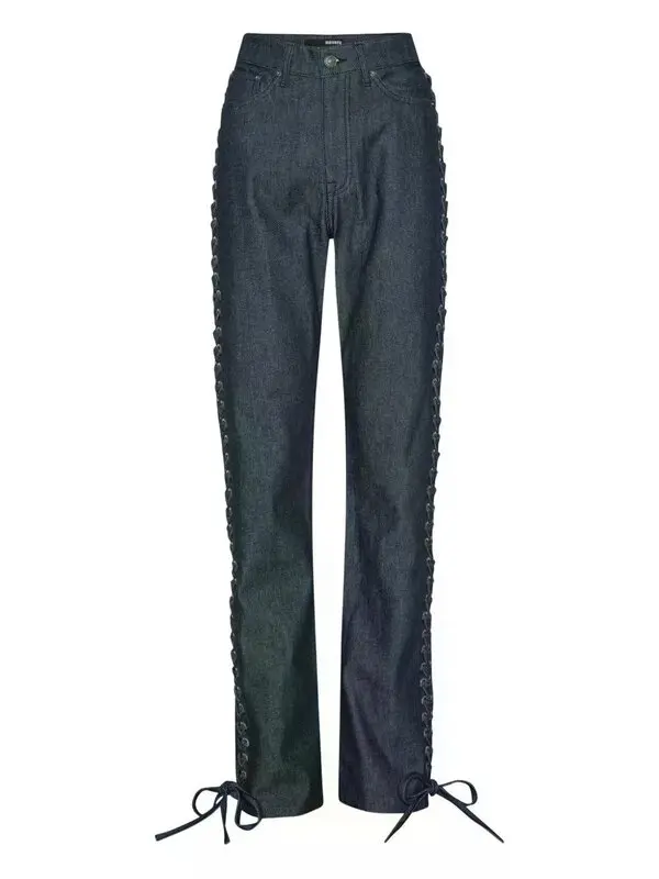 ROTATE BY BIRGER CHRISTENSEN Logo Patch Jeans - Blue