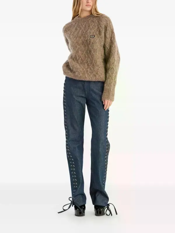 ROTATE BY BIRGER CHRISTENSEN Logo Patch Jeans - Blue