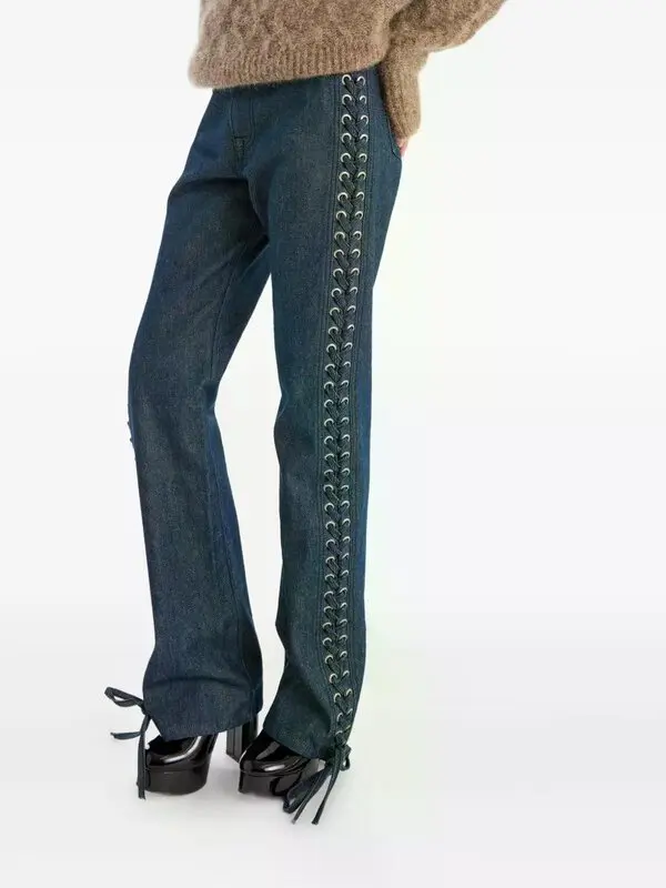 ROTATE BY BIRGER CHRISTENSEN Logo Patch Jeans - Blue