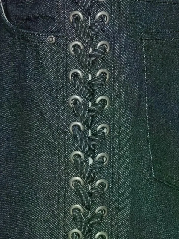 ROTATE BY BIRGER CHRISTENSEN Logo Patch Jeans - Blue