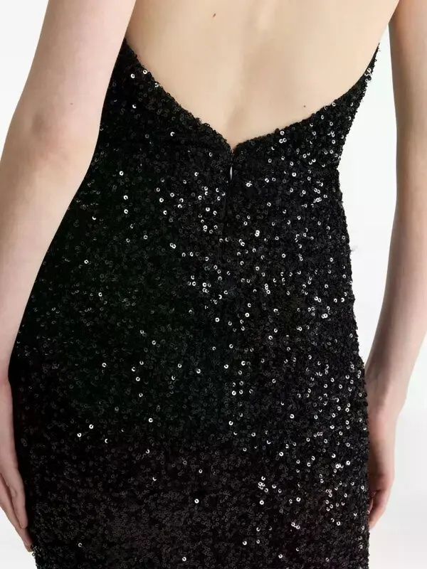 PATOU Sequin Embellished Halterneck Maxi Dress