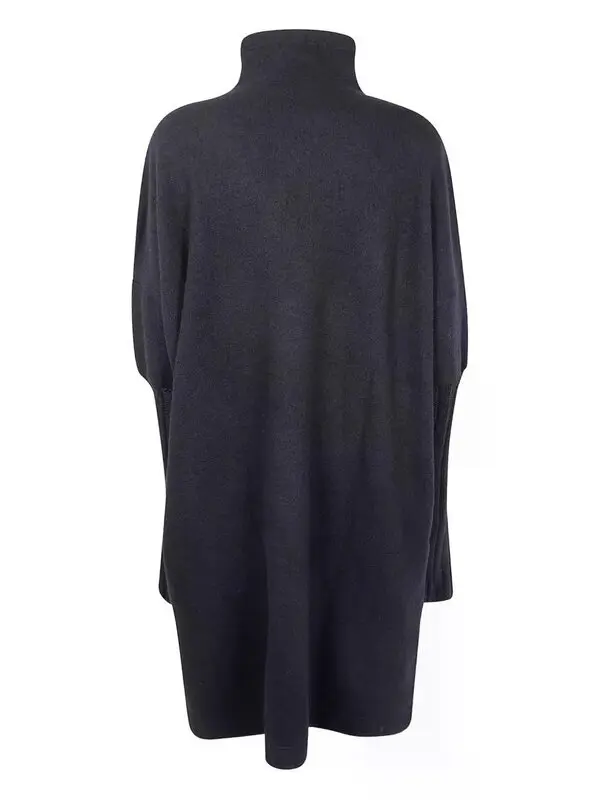 Y’s High-neck Ribbed Dress With Dropped Shoulders