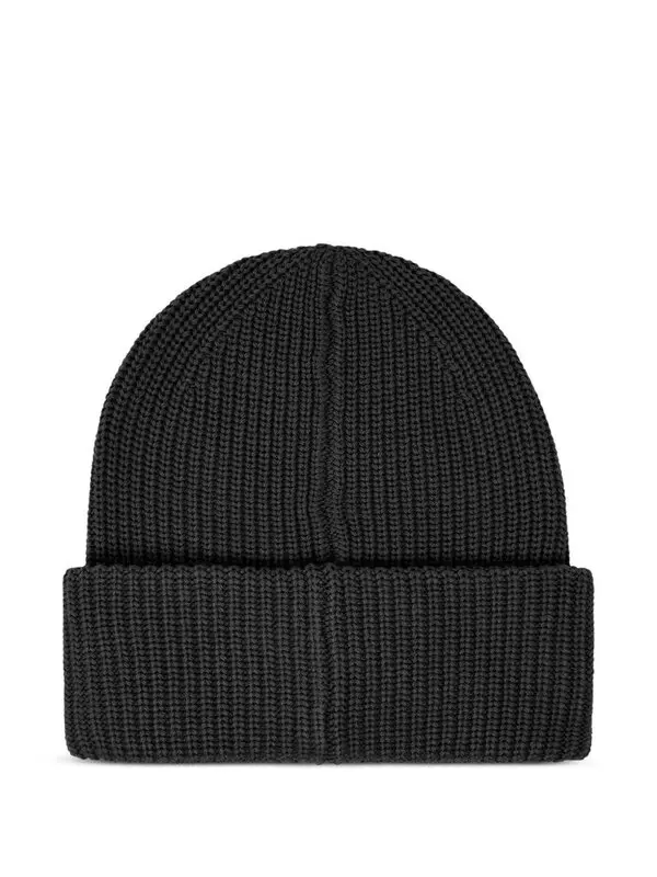 Pinko Ribbed-knit Beanie - Black