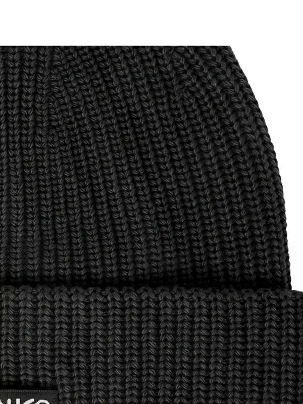 Pinko Ribbed-knit Beanie - Black