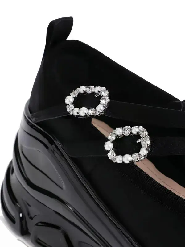 Simone Rocha Crystal-embellished Ballet Flats