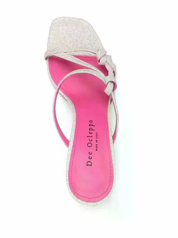 Dee Ocleppo Glittered Leather Sandals