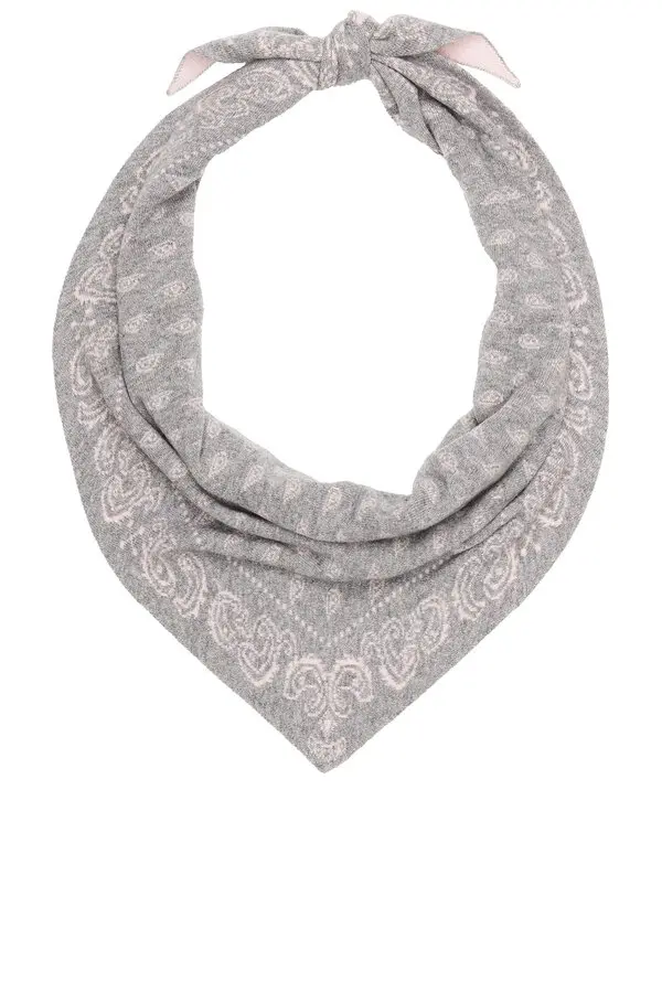 Guest In Residence Wild Rag Scarf In Grey - Heather Grey & Powder Pink