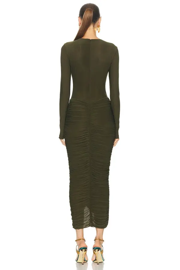 Ronny Kobo Sidonie Dress In Olive