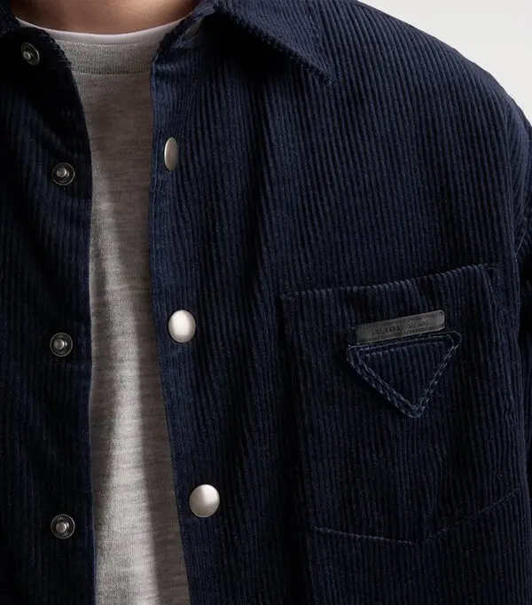 Prada Cotton-cashmere Corduroy Shirt