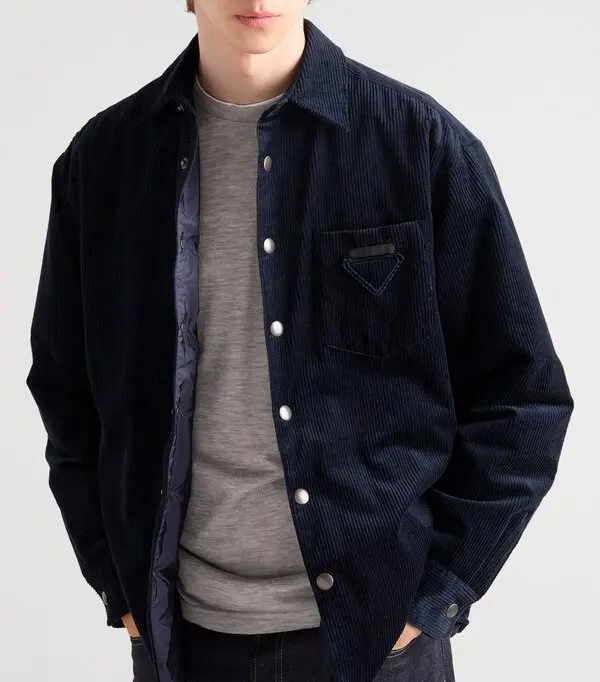 Prada Cotton-cashmere Corduroy Shirt