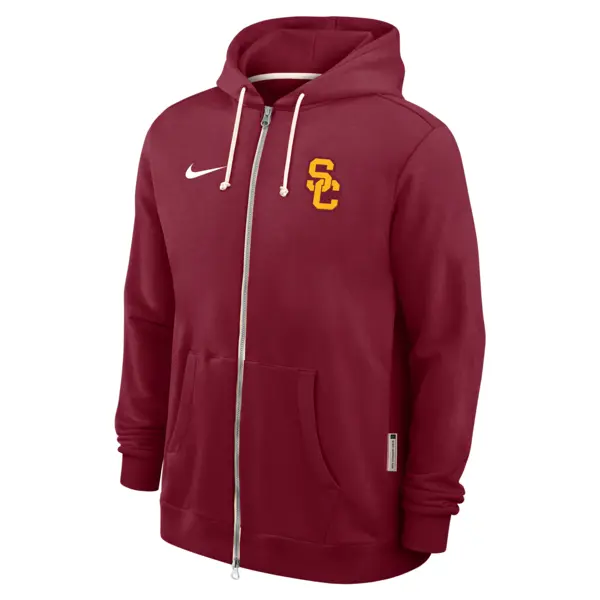 Nike Usc Sideline Dri-fit Full-zip Hoodie - Red