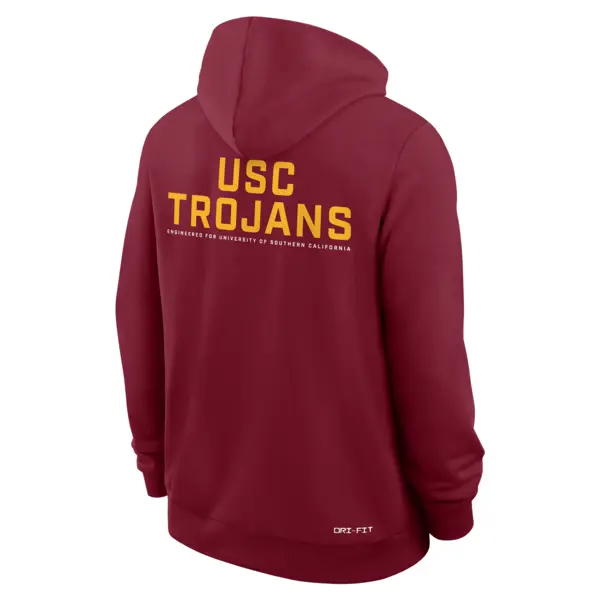 Nike Usc Sideline Dri-fit College Full-zip Hoodie - Red