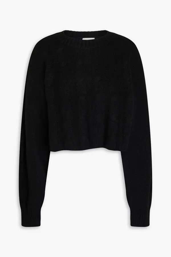 Le Kasha Jude Cropped Cable-knit Cashmere Sweater