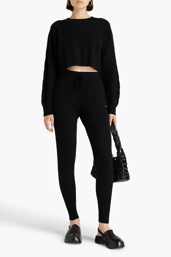 Le Kasha Jude Cropped Cable-knit Cashmere Sweater