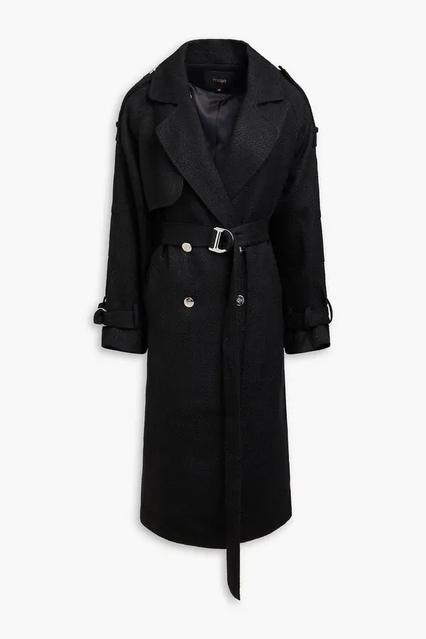 Maje Tweed Trench Coat