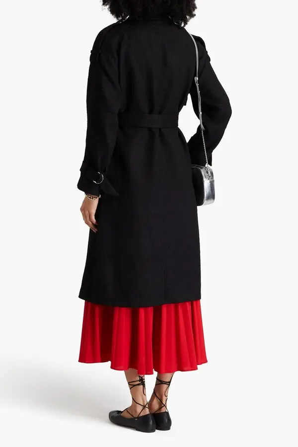 Maje Tweed Trench Coat