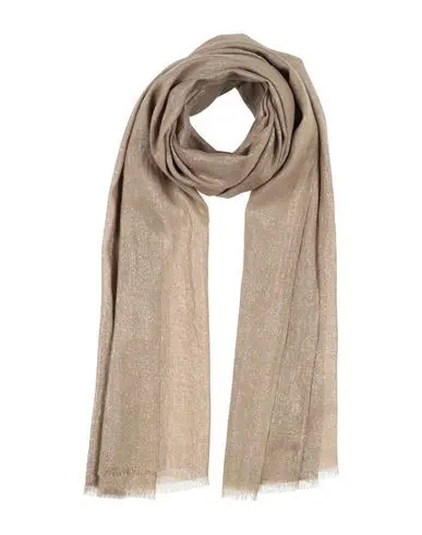 Brunello Cucinelli Cashmere Scarf Khaki Cashmere, Silk, Polyamide - Beige