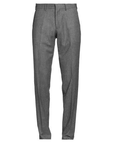 LARDINI Wool & Cashmere Houndstooth Tapered Leg Pants - Charcoal