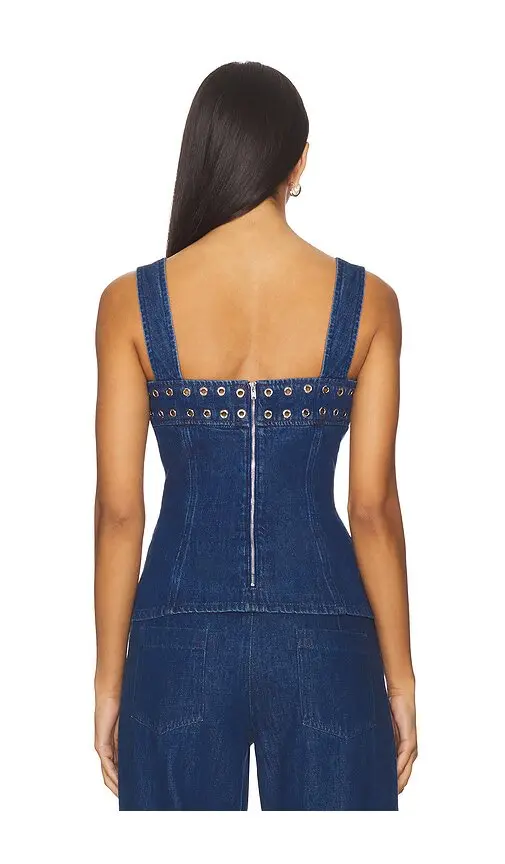 Amanda Uprichard Thalia Top Denim