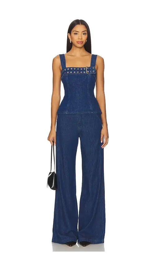 Amanda Uprichard Thalia Top Denim