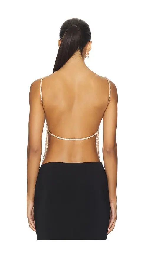 MAY MASHIAH Alice Top - Metallic Silver