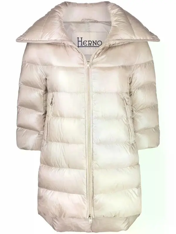 Herno Cropped-sleeve Padded Jacket - Neutrals